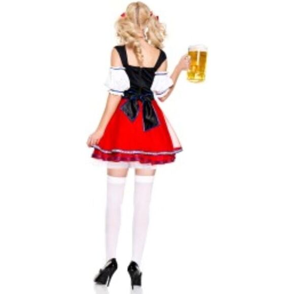 Dresses | 3 Pc Ladies Oktoberfest Beer Babe Dress Costume Set Medlg ...